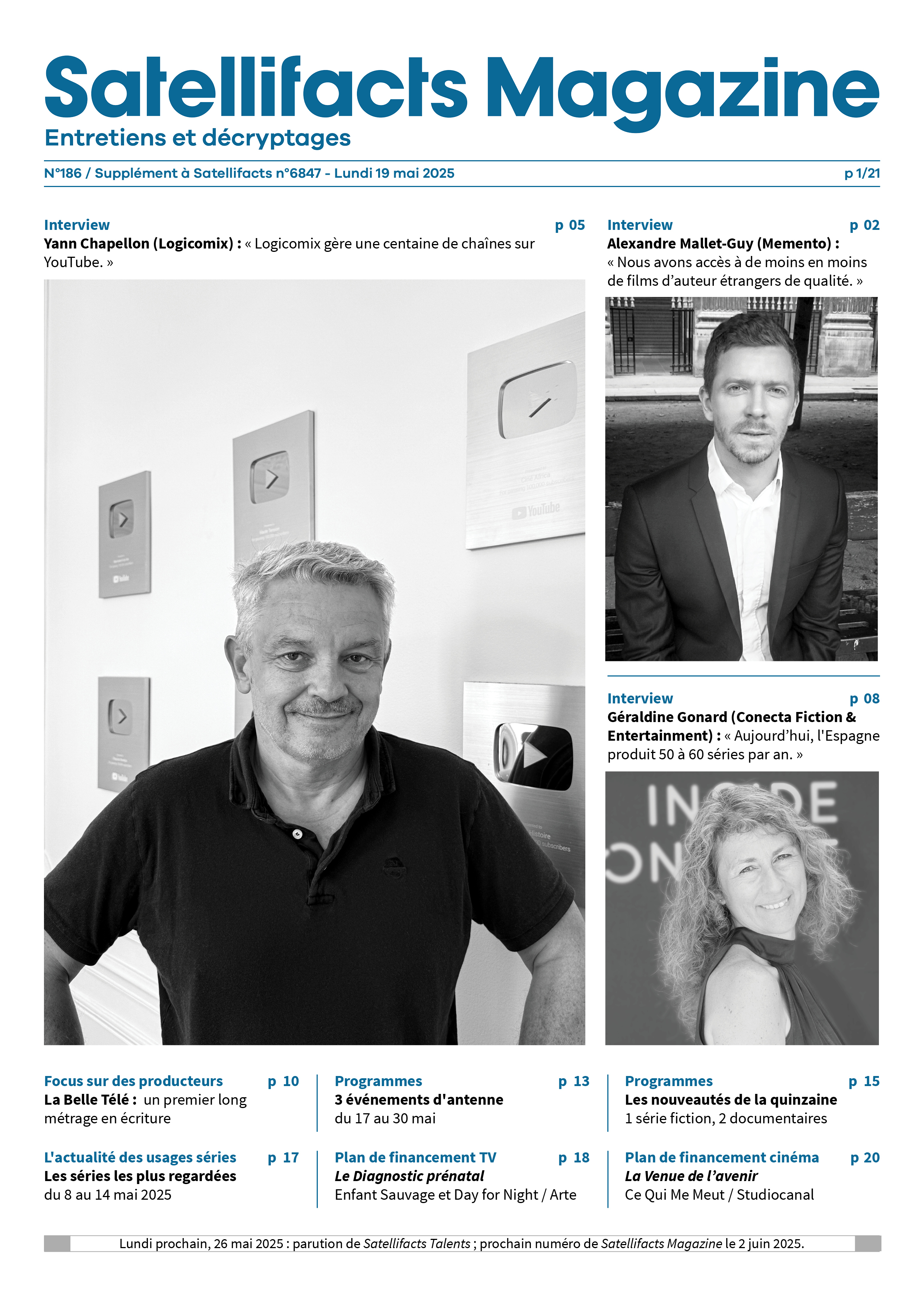 Satellifacts Magazine 19/05/2025 : Alexandre Mallet-Guy, Yann Chapellon ...